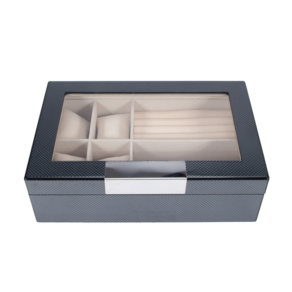 Carbon Fiber Glass Top Jewelry Box – Brouk & Co